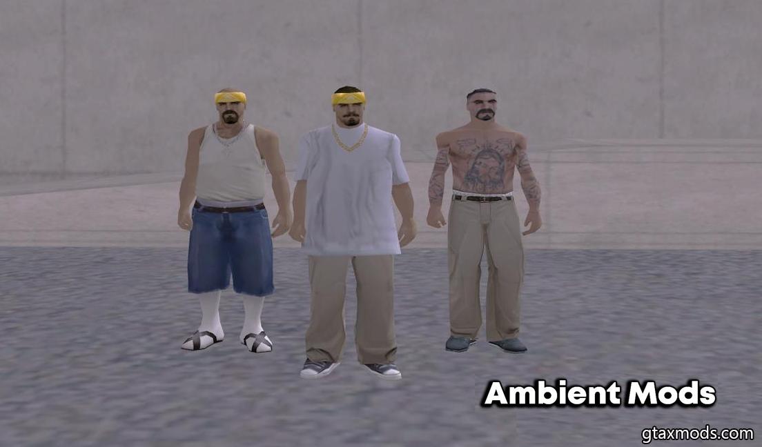 Skins Vagos by Ambient Mods - Скины, Банды, Латино » GTAXMODS - Моды и ...